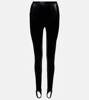 MUGLER Re/edit High-rise Stirrup Leggings - Black