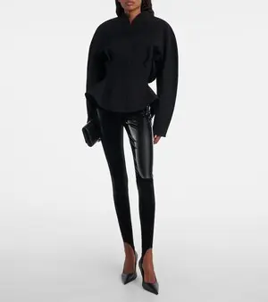 MUGLER Re/edit High-rise Stirrup Leggings