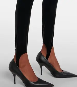 MUGLER Re/edit High-rise Stirrup Leggings