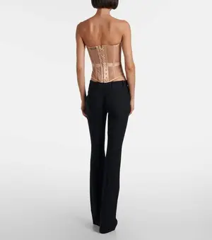 MUGLER Re/edit Paneled Sheer Bustier Top