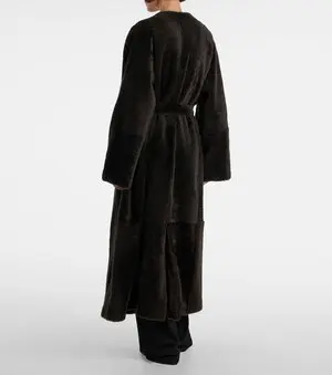 THE ROW Madelina Belted Shearling Coat
