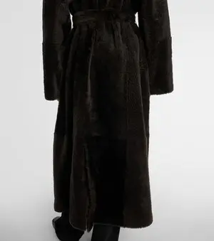 THE ROW Madelina Belted Shearling Coat