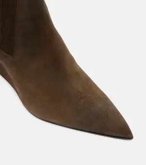Rick Owens Suede Ankle Boots - Brown