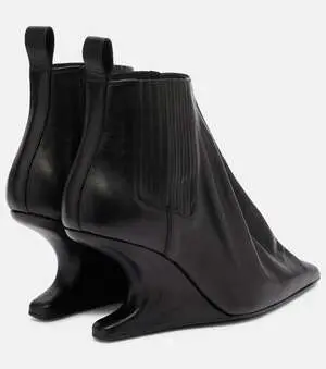Rick Owens Leather Ankle Boots