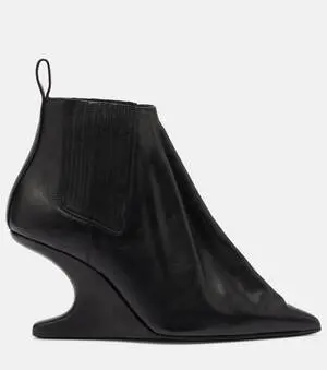 Rick Owens Leather Ankle Boots