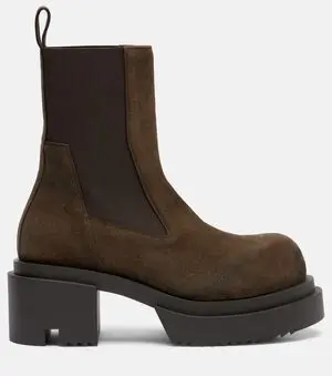 Rick Owens Beatle Suede Chelsea Boots