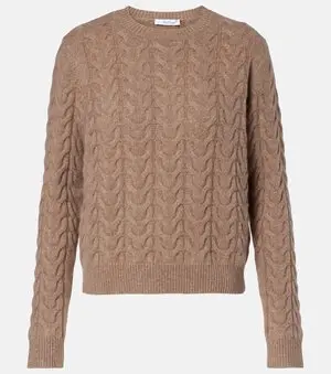 Max Mara Aramis Cable-knit Cashmere Sweater - Brown