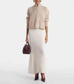 Max Mara Dorina Cashmere-blend Maxi Skirt