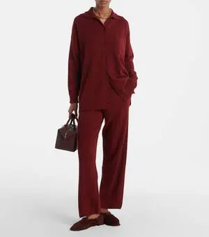 Max Mara Jardin Cashmere Sweatpants - Red