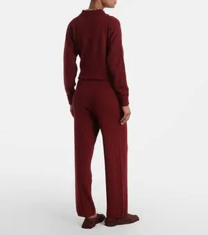 Max Mara Jardin Cashmere Sweatpants - Red