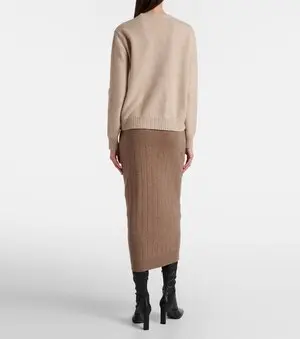 Max Mara Sante Cashmere Midi Skirt - Brown