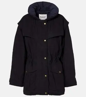 MARANT ETOILE Damone Hooded Cotton-blend Jacket - Black