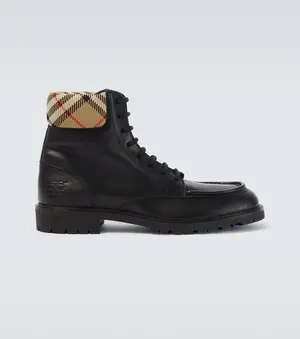 Burberry Silver Tone Boots For Men