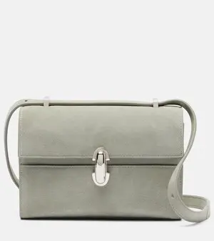 Savette Symmetry 19 Mini Suede Shoulder Bag Grey