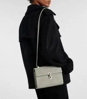 Savette Symmetry 19 Mini Suede Shoulder Bag - Grey