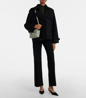 Savette Symmetry 19 Mini Suede Shoulder Bag - Grey
