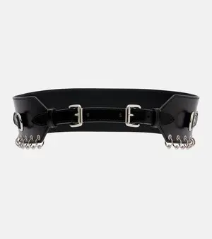 Isabel Marant Embellished Leather Belt - Black