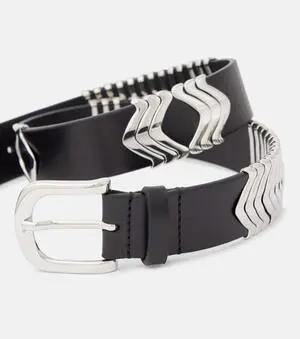 Isabel Marant Étoile Embellished Leather Belt - Black