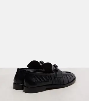 Bottega Veneta Astaire Knot Leather Loafers - Black