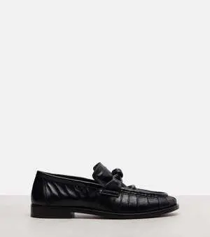 Bottega Veneta Astaire Knot Leather Loafers - Black