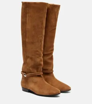 Isabel Marant Nynel Suede Knee-high Boots