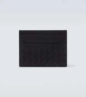 Bottega Veneta Intrecciato Leather Card Holder - Black