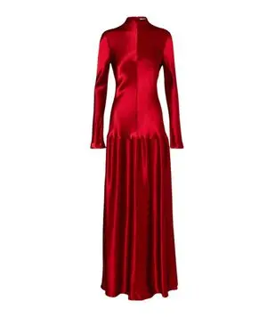FFORME Mila Satin Maxi Dress - Red