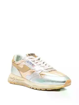 AUTRY Metallic-effect Leather Sneakers