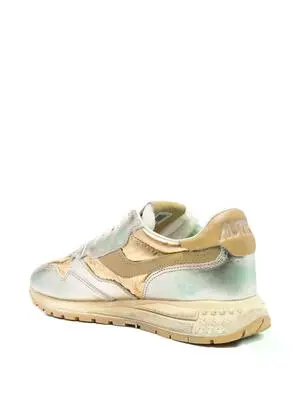 AUTRY Metallic-effect Leather Sneakers