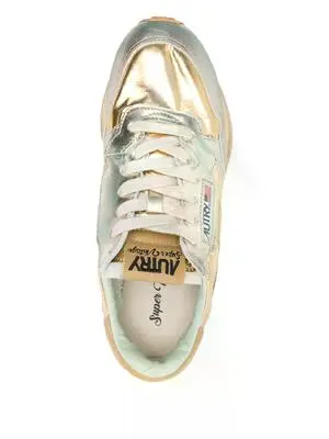 AUTRY Metallic-effect Leather Sneakers