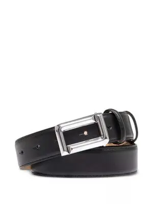 LANCEL Rectangular Buckle Leather Belt - Black