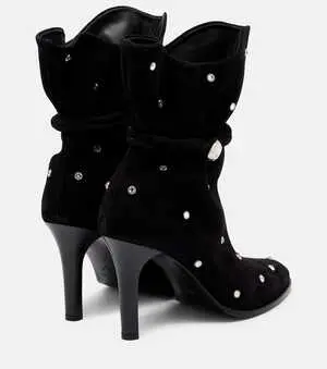 Isabel Marant Étoile Lolya 90 Embellished Suede Ankle Boots