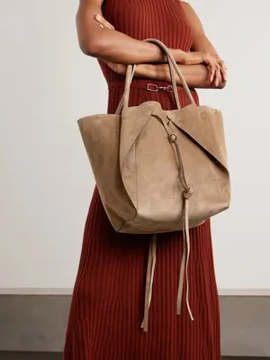 Gabriela Hearst Marija Tasseled Suede Tote - Brown