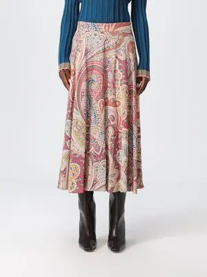 Etro Paisley Print Midi Skirt