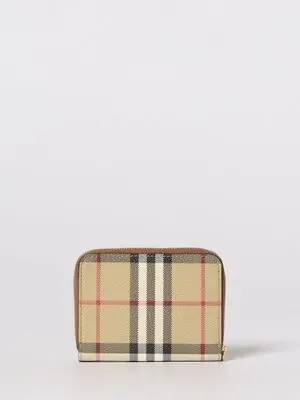 Burberry Coated Cotton Vintage Check Print Wallet - Multicolor
