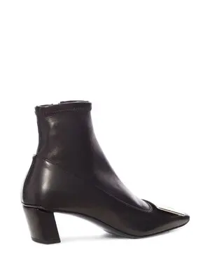 ROGER VIVIER Belle Vivier Leather Ankle Boots