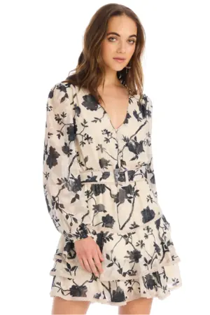 Allison Floral Jacquard Mini Dress