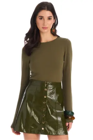 Allison Solid Rita Top - Green