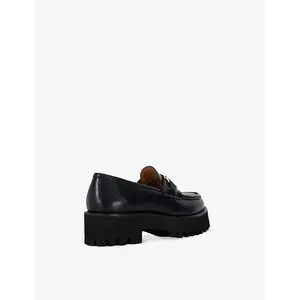 DUNE Wide Fit Leather Loafers