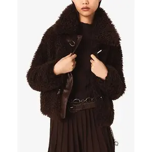Maje Oversized Faux-shearling Jacket