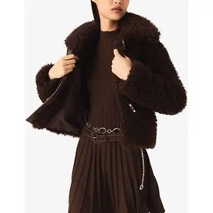 Maje Oversized Faux-shearling Jacket
