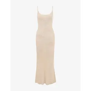 House Of Cb Dara Rose Embroidered Knit Maxi Dress
