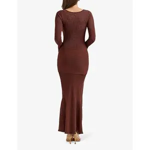 House Of Cb Khrysta Draped Knit Maxi Dress