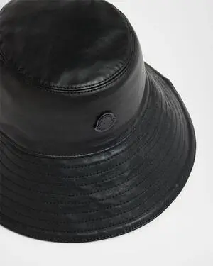 Moncler X Ee72 Edward Enninful Leather Bucket Hat - Black