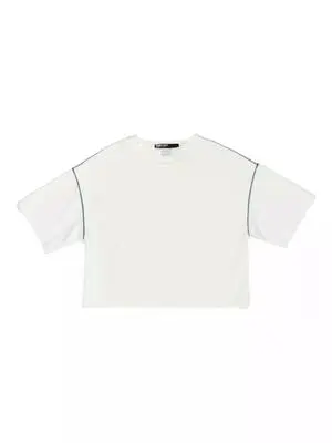 Bimba Y Lola Contrast-stitch T-shirt - White