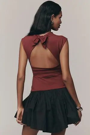 Maeve Bow-back Muscle Top - Cherrywood