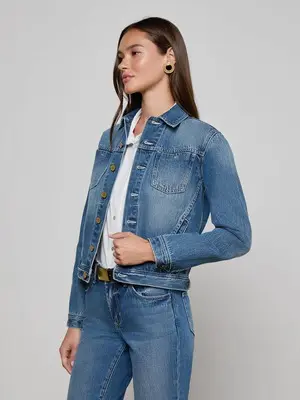L'Agence Celine Denim Trucker Jacket - Kemp