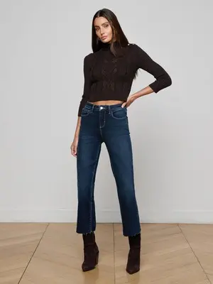 L'Agence Kendra Cropped Flare Jean - Bolton