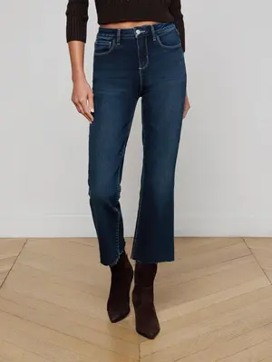 L'Agence Kendra Cropped Flare Jean - Bolton