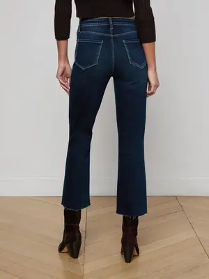 L'Agence Kendra Cropped Flare Jean - Bolton
